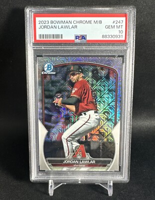 2023 Bowman Chrome Mega Box #BCP-247 Jordan Lawler Mojo Chrome PSA 10 ...