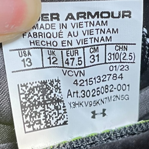 Under Armour Spotlight Lux MC 2.0 Mens Size 13 Black White Football ...