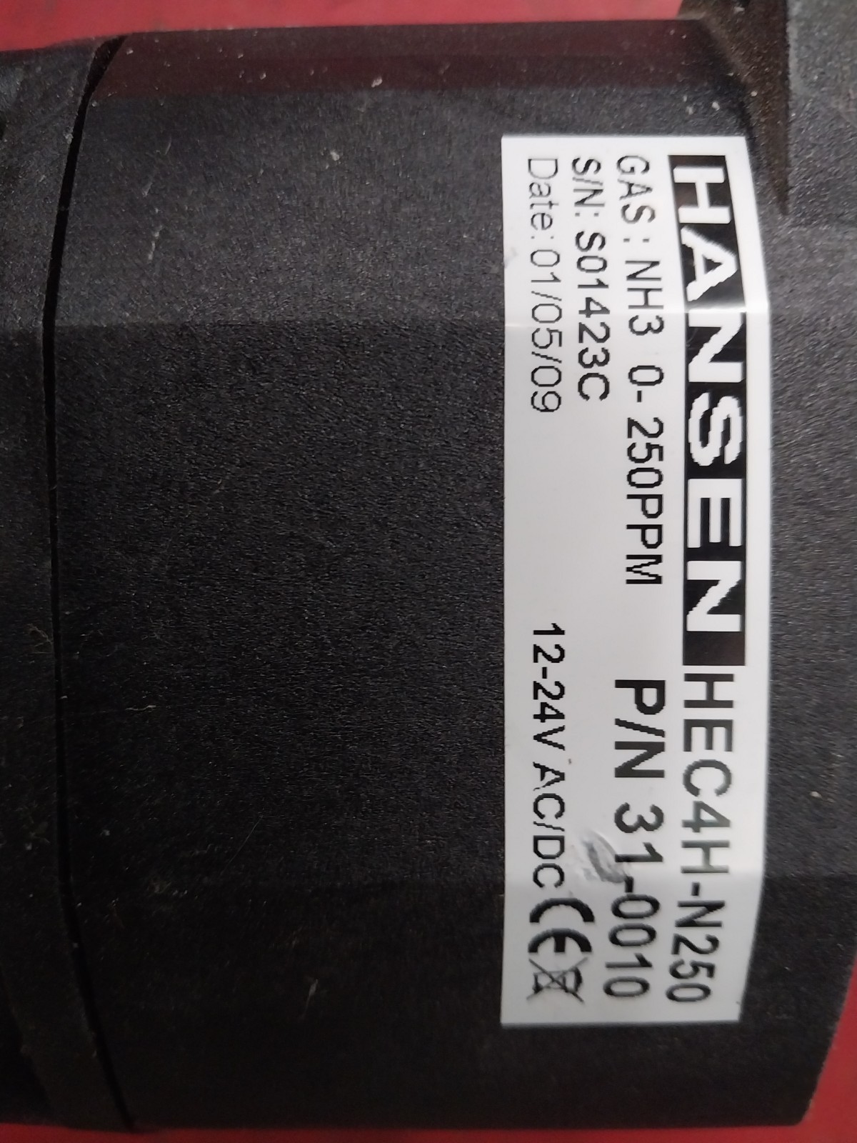 NEW HANSEN NH3 AMMONIA GAS DETECTION SENSOR HEC4H-N250 / Part No. 31 ...