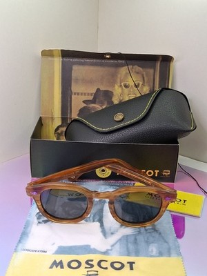 MOSCOT LEMTOSH Blonde Sunglasses W/Charcoal Lenses. 46-24-145. Made In ...