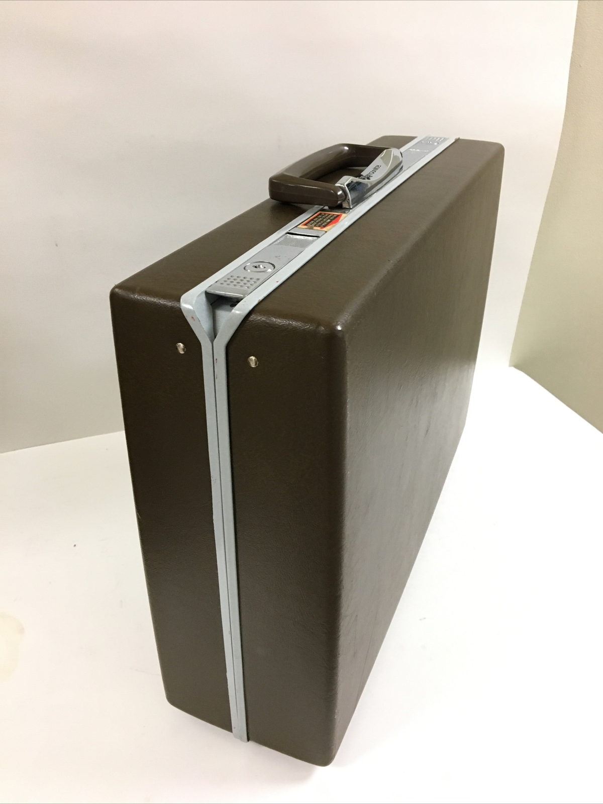 Vintage Samsonite Briefcase Brown Hard Shell - Gem