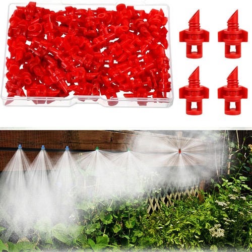 100-500Pcs Misting Nozzles 360° Emitter Sprinklers Garden Irrigation ...