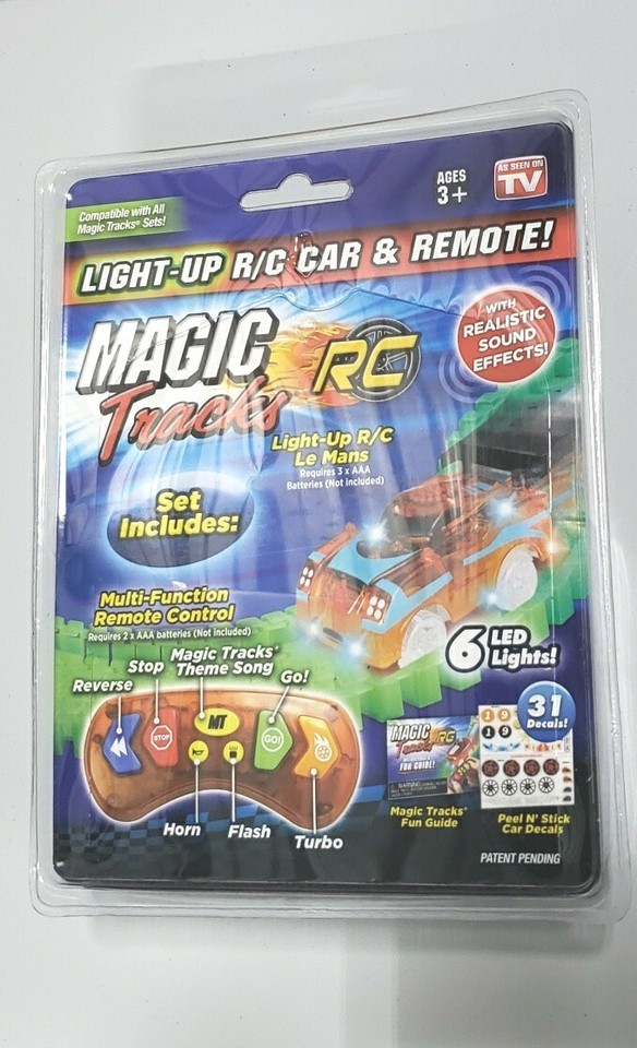 RARE! Magic Tracks RC FIRE TRUCK and LE MANS CAR Remote Control Turbo ...