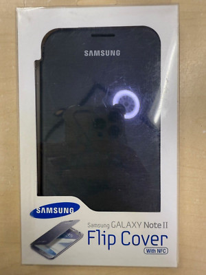 OEM Samsung Flip Cover Case w/ NFC for Galaxy Note 2 in Dark Grey - Note2 | eBay