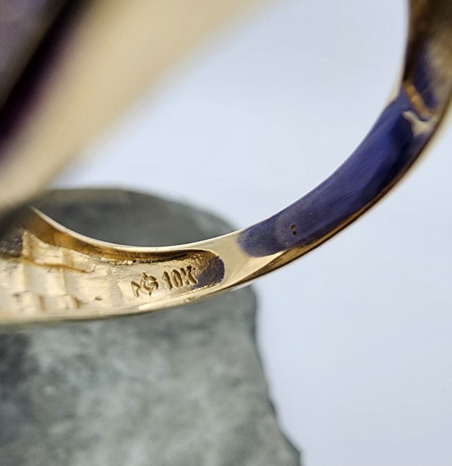 10k .417 Gold Last Supper NG Two-Tone Iced Signet Sz 10 Ring Au 2448 | eBay