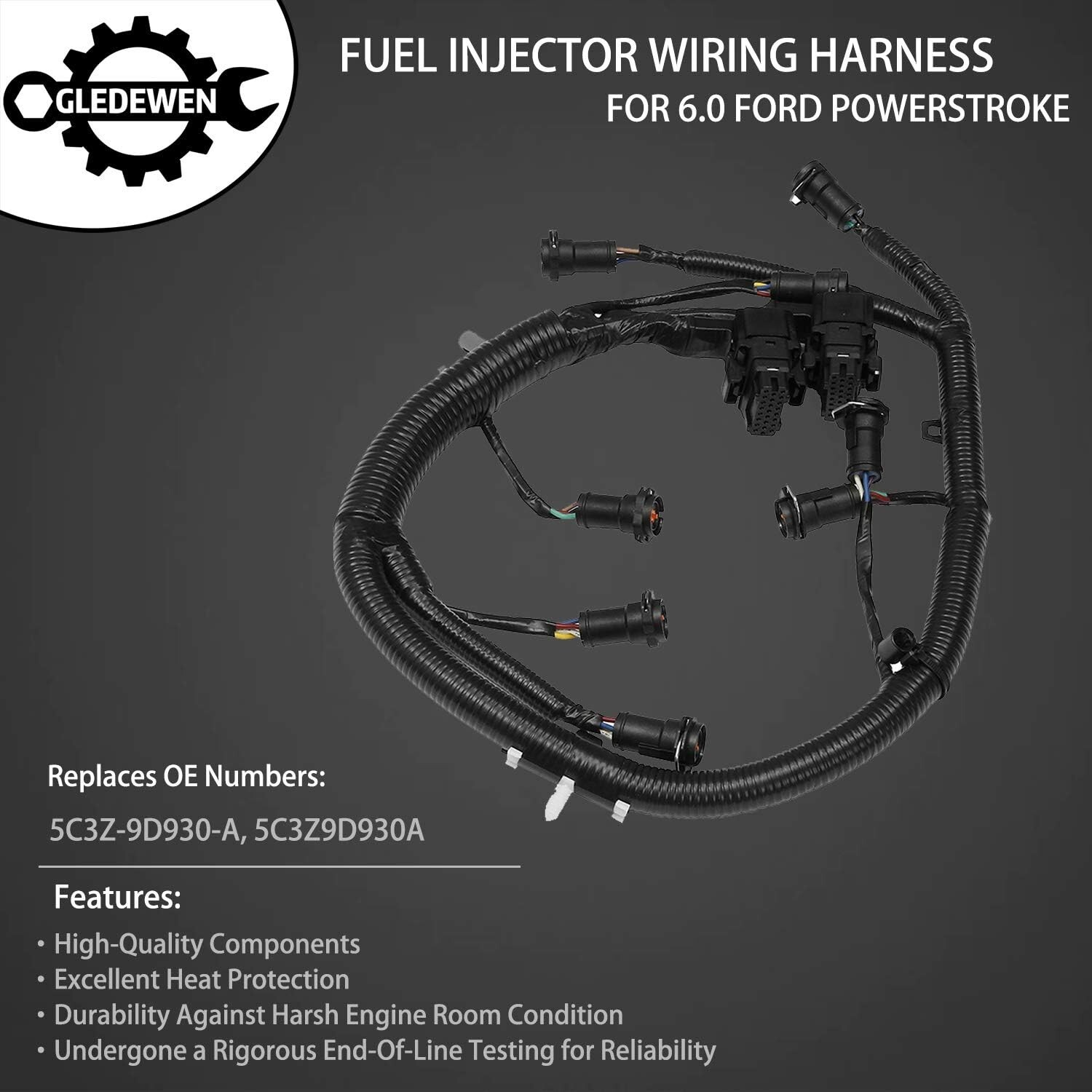 FICM Engine Fuel Injector Wiring Harness, Replace# 5C3Z-9D930-A ...