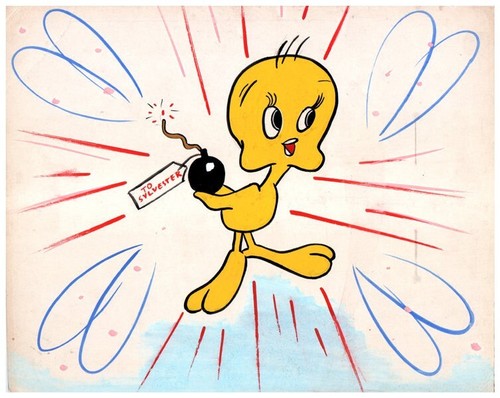 Looney Tunes Tweetie Tweety Pie 1947 Original Hand Painted Movie Art ...