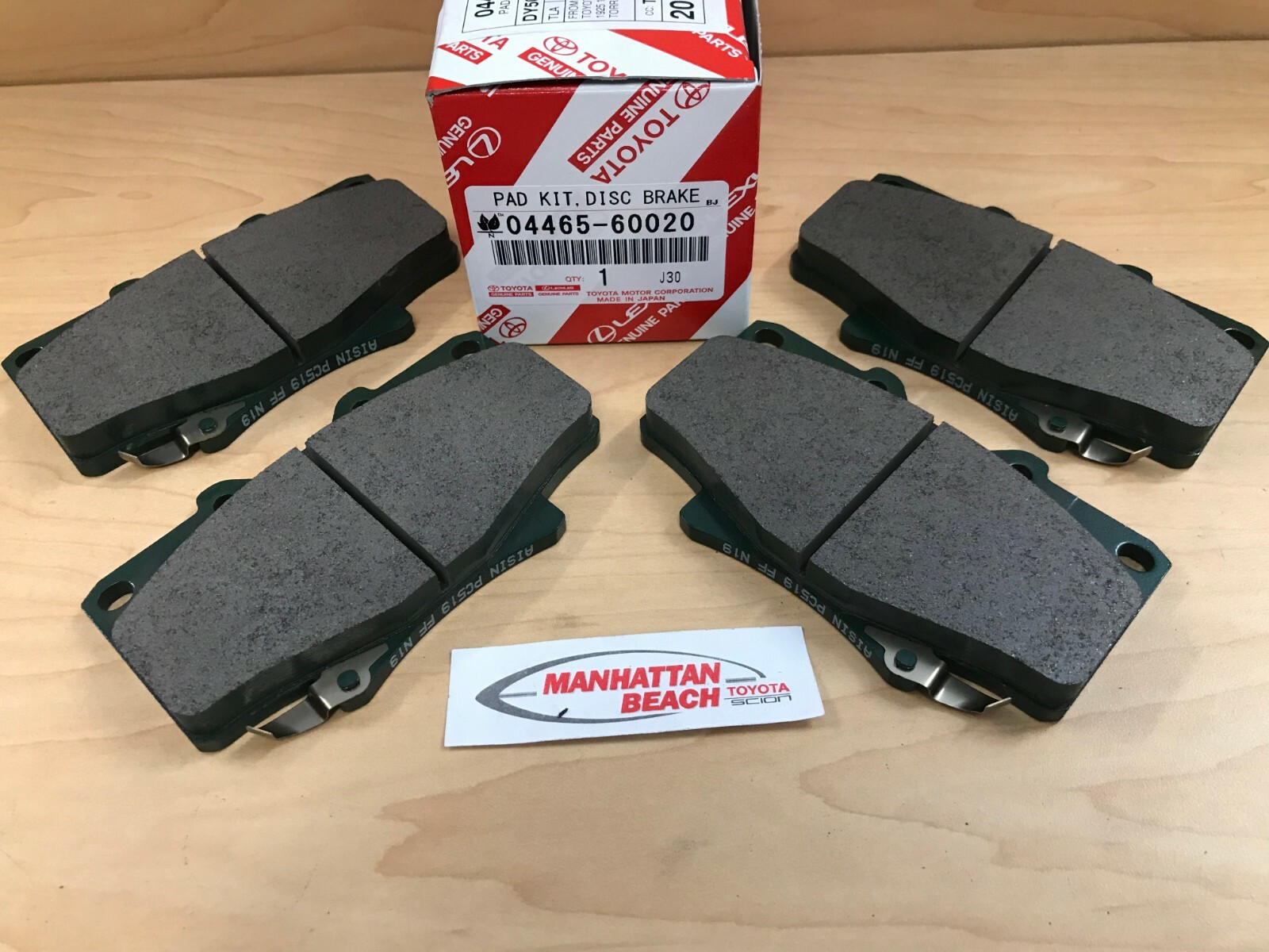 1991-1996 LAND CRUISER Front Brake Pads NEW genuine Toyota 04465-60020 ...