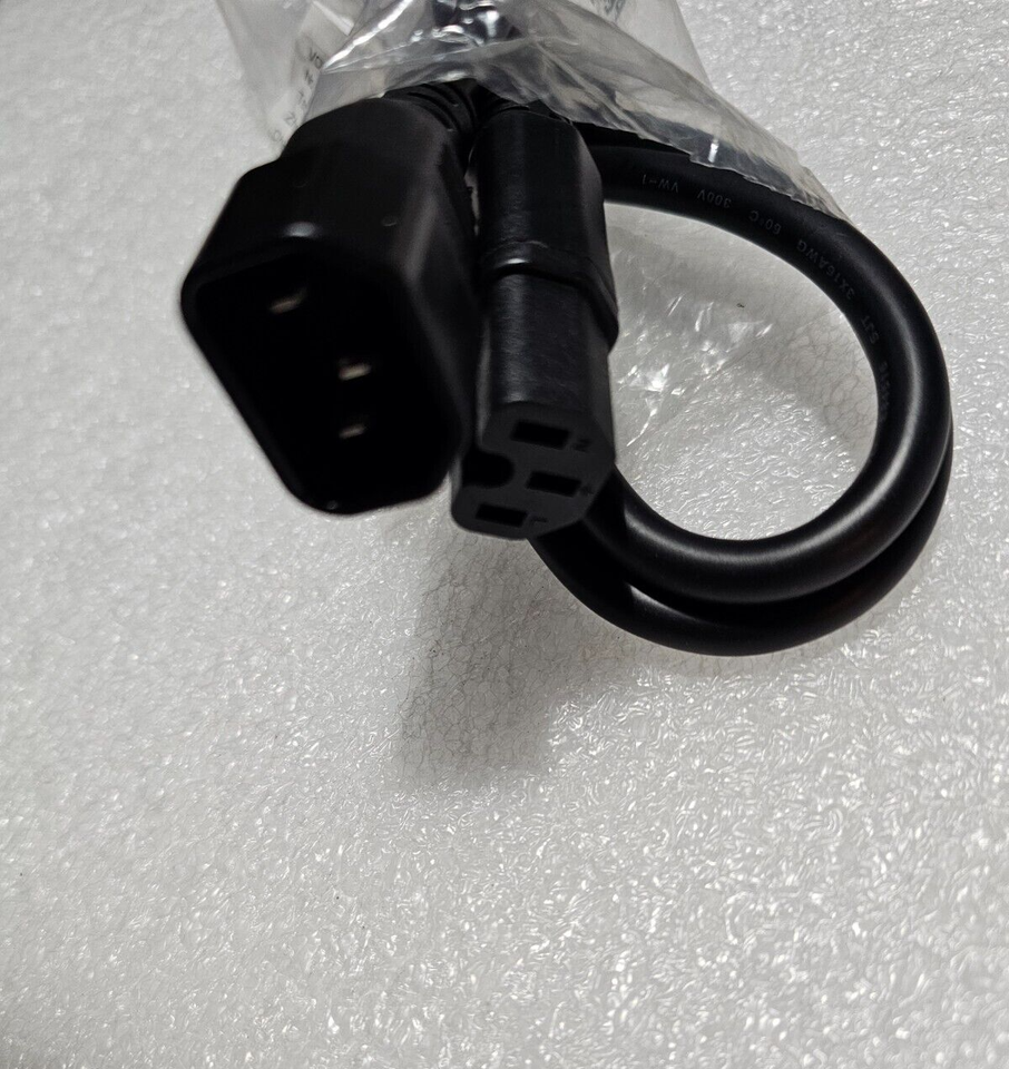 Cisco CAB-C15-CBN= 4ft Notched Cabinet Jumper Power Cord 250 VAC 13A ...