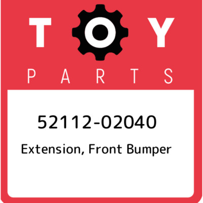 52112-02040 Toyota Extension, front bumper 5211202040, New Genuine OEM ...