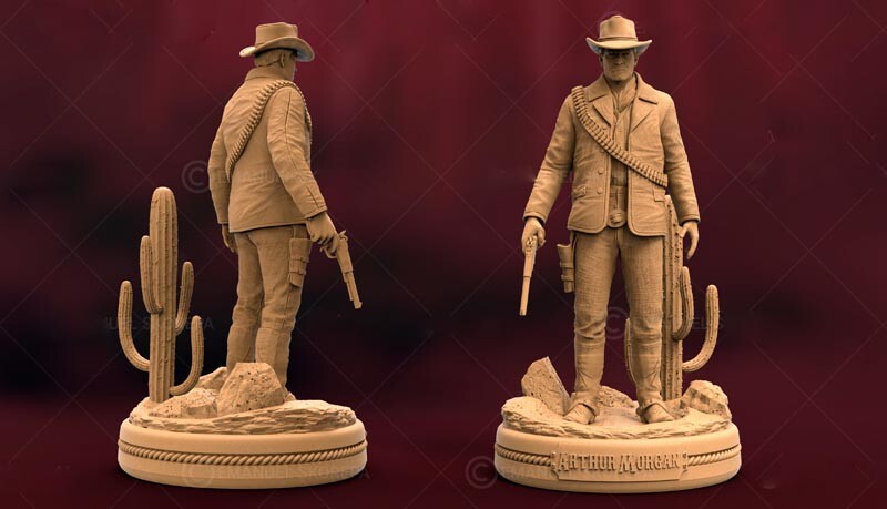 Arthur Morgan 1/8 1/6 3D print Figure Model Kit Unpainted Unassembled ...
