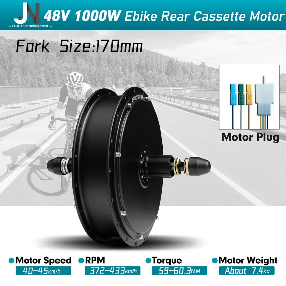 48V 1000W Snow 4.0 Tyre Electric Bike Fat Tire Motor Front/Rear Wheel ...