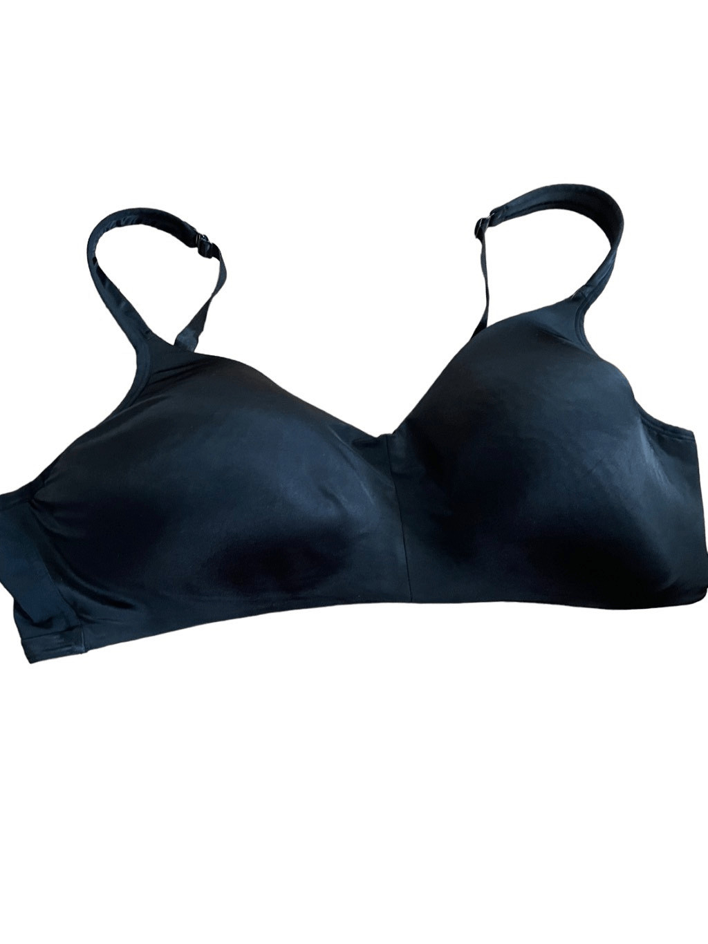Cacique Satin No-Wire black bra 46DD - Gem