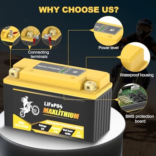 12V 240A YT7B-BS/YT12B-BS Lithium Motorcycle 240A YT7B/YT14B/YT12B/YT9B ...