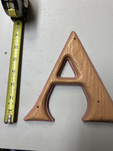 Vintage 7" Decorative Letter "A" Gerber Industries Wood Grain | eBay