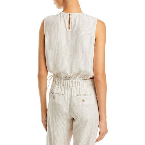 ATM Womens Beige Silk Striped Tank Shell Top XS BHFO 2031 | eBay