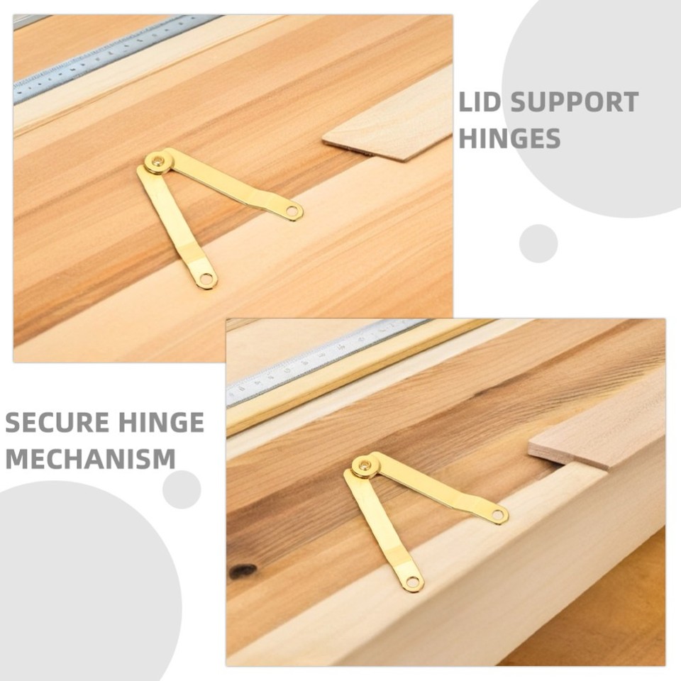 10 Pcs Chest Hardware Small Box Lid Support Stay Hinges Heavy Duty for ...