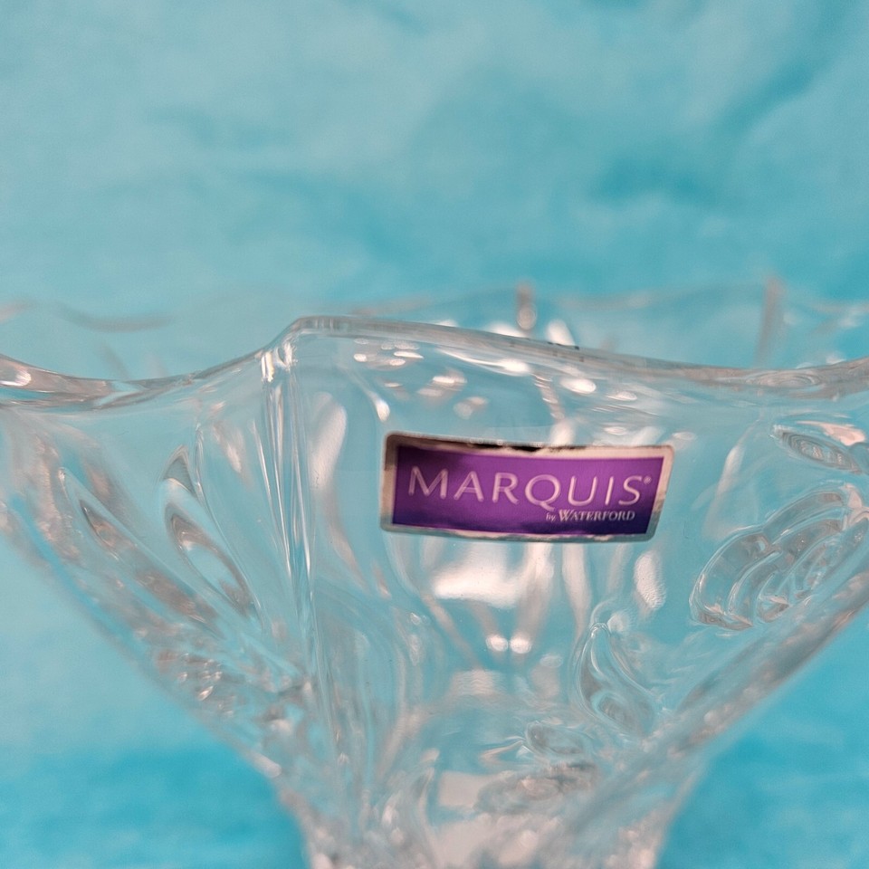 Marquis by Waterford Lead Crystal Rose Garden Floral Roses Bowl 7" x 4.5" EUC | eBay