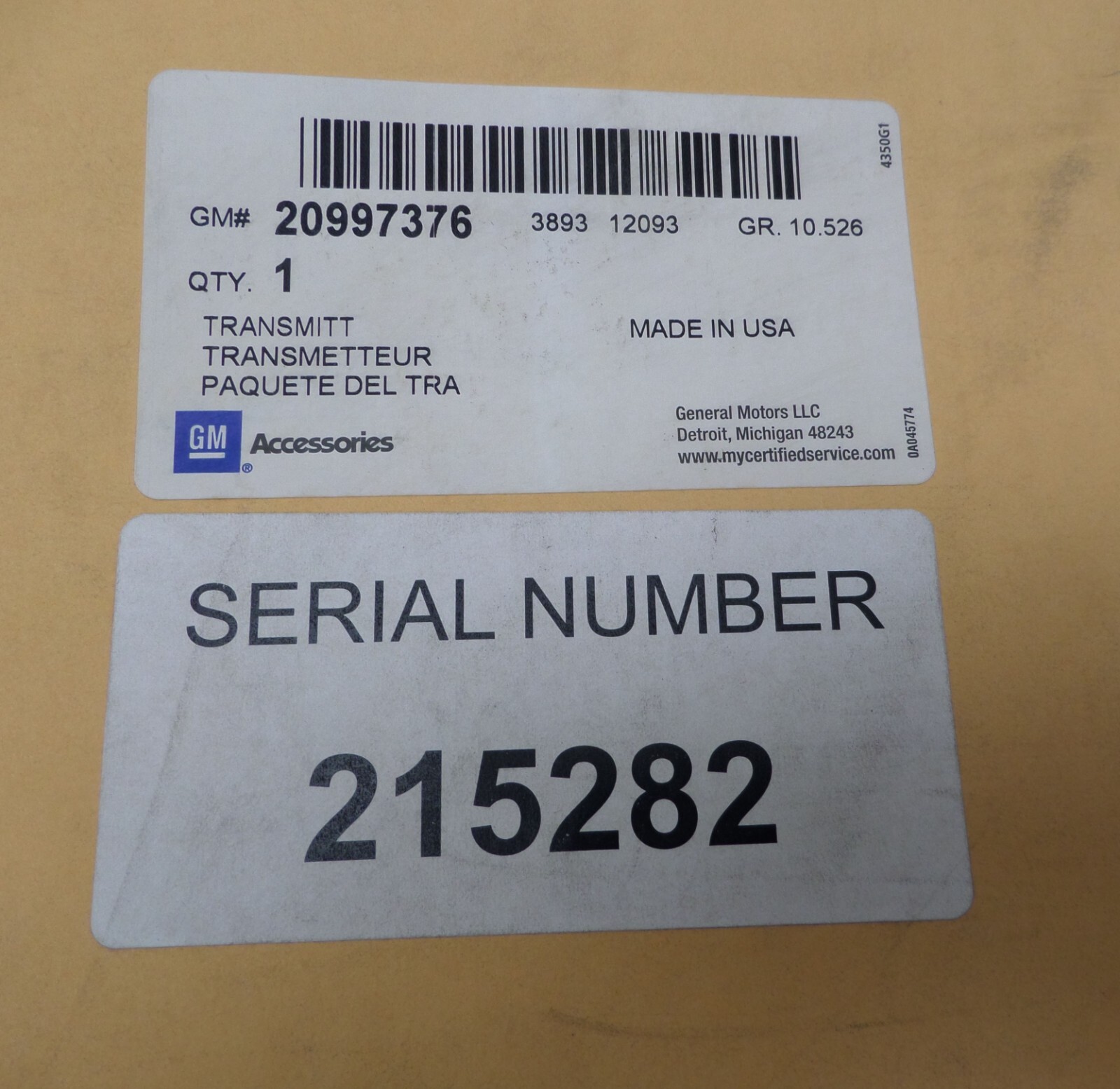 GM Transmitter Authorization Code Remote Start Addendum Theft Deterrent ...