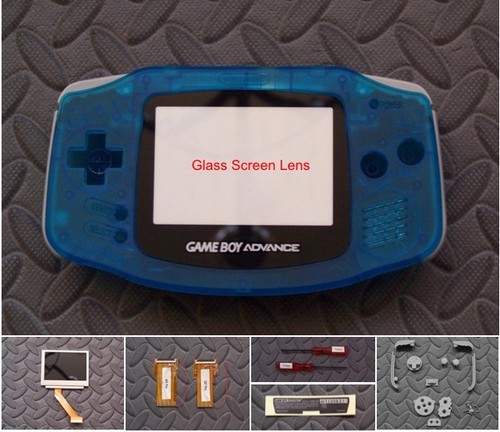 GBA Backlight Backlit Adapt AGS101 Mod Kit w/glass lens- GlowInDark ...