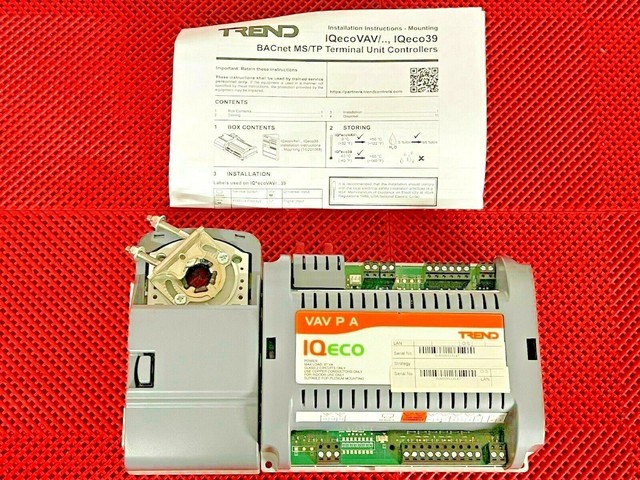 Trend IQECO Vav/pa Terminal Controller W/actuator & Pressure Sensor ...