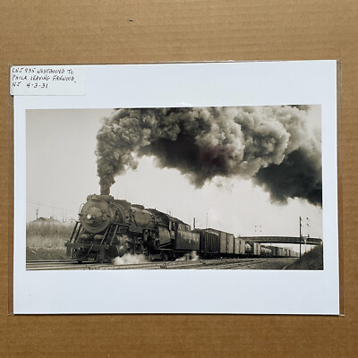 Vintage Central Railroad of NJ CNJ #935 @ Fanwood, NJ 1931 Train 8.5X11 ...