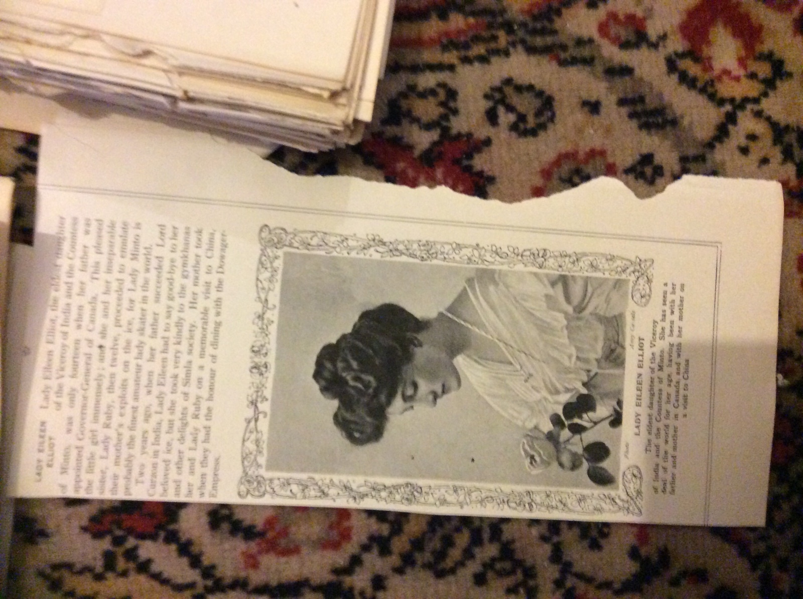 m12g ephemera 1907 picture lady eileen elliot | eBay