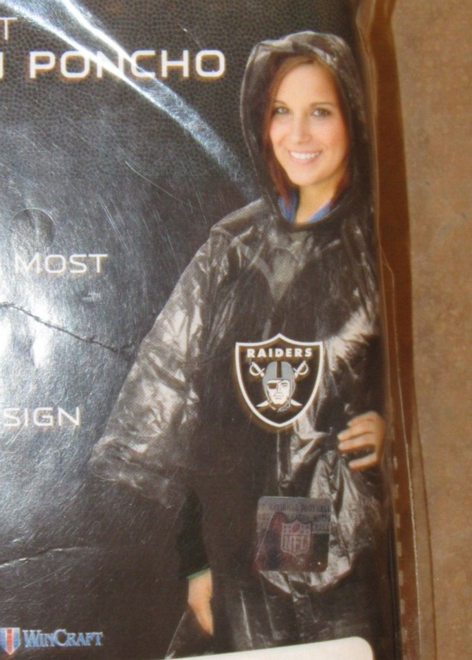 Las Vegas Oakland Raiders Football Team Adult Rain Poncho | eBay