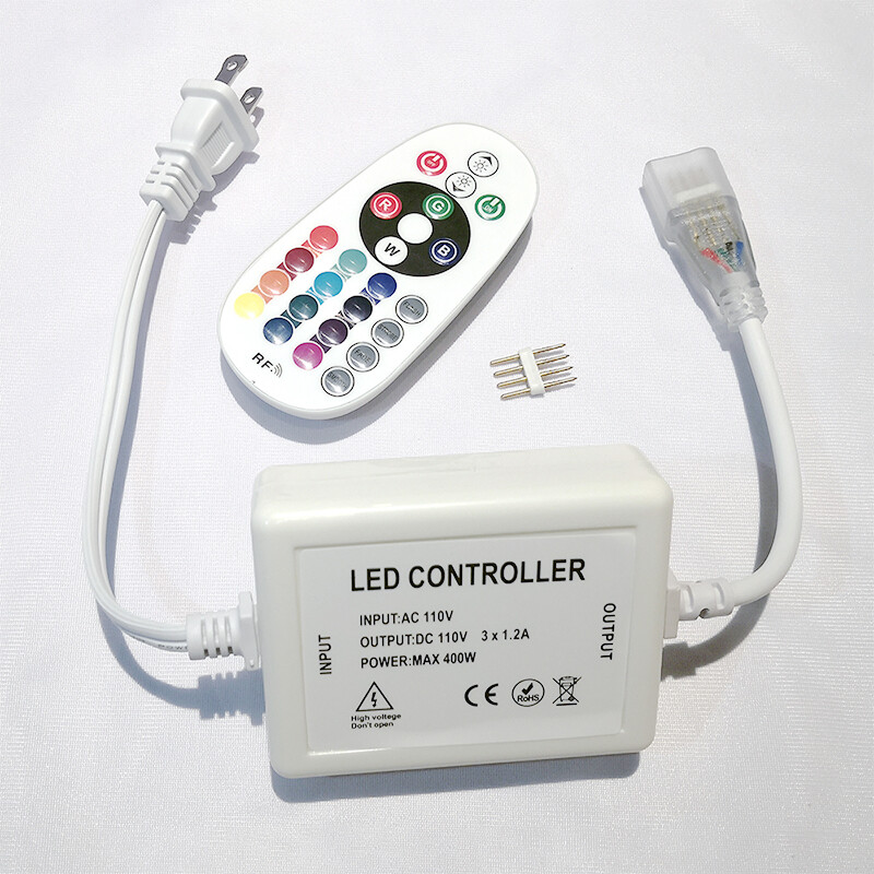 12V/220V RGB LED Neon Rope Light Wireless Switch Color LED Remote ...