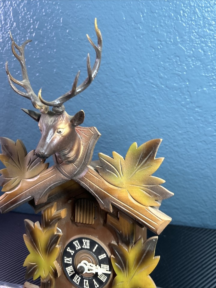 Vintage W. Germany Cuckoo Clock Deer & Fall Leafs | eBay