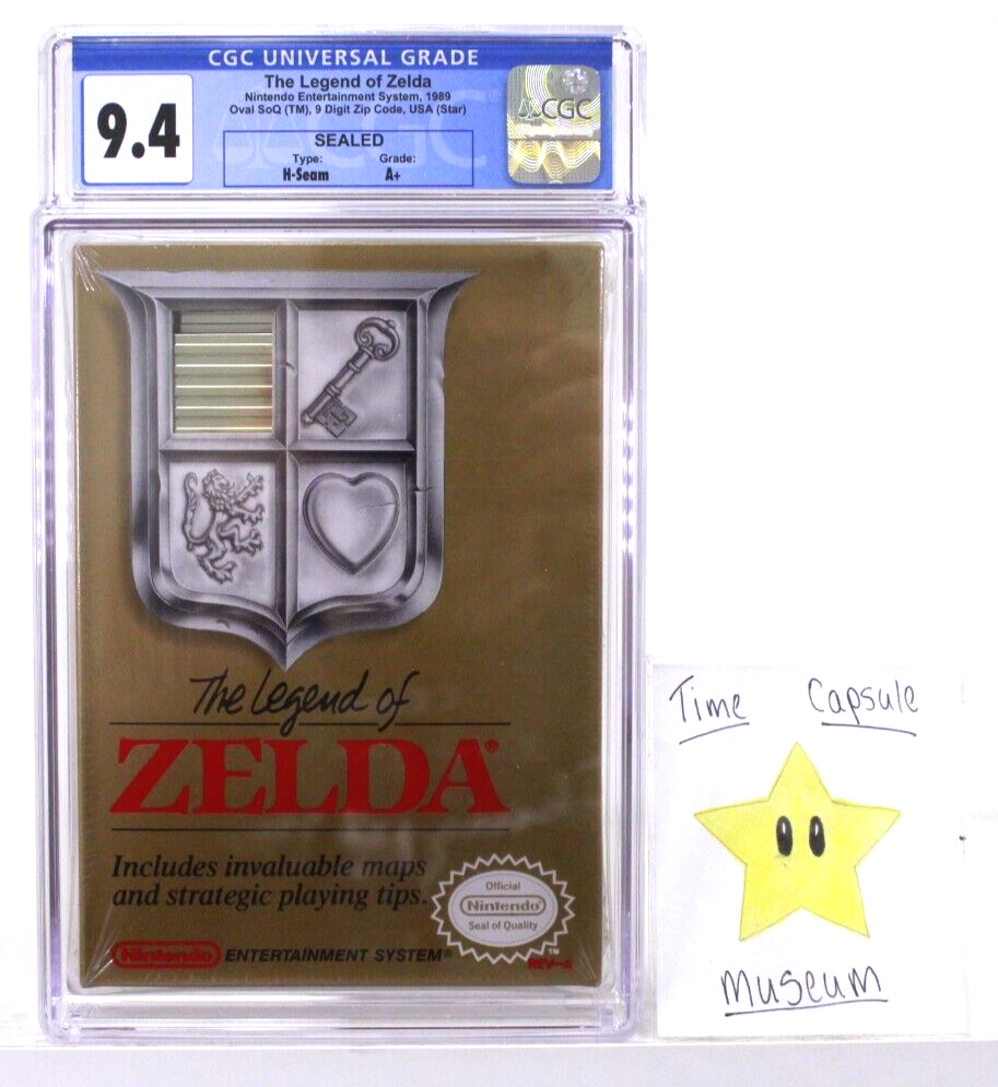 The Legend of Zelda New Nintendo NES Factory Sealed CGC Grade 9.4 A+ H ...
