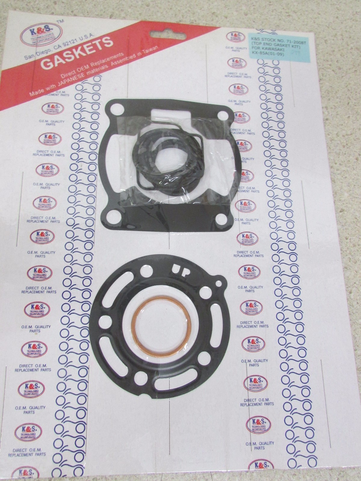 NEW 01-11 KAWASAKI KX85 KX 85 K&S TOP END GASKET KIT 71-2008T | eBay