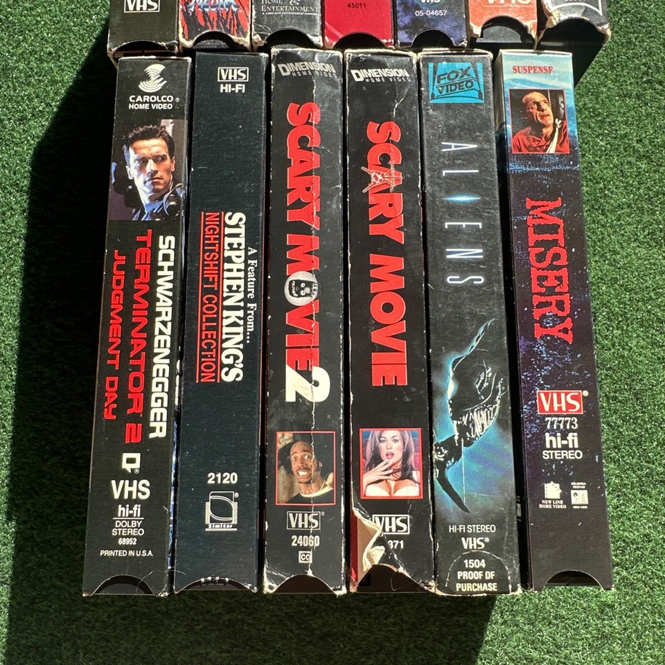 Horror Movie VHS Lot Of 13 Rare Aliens Slasher Zombie Halloween ...