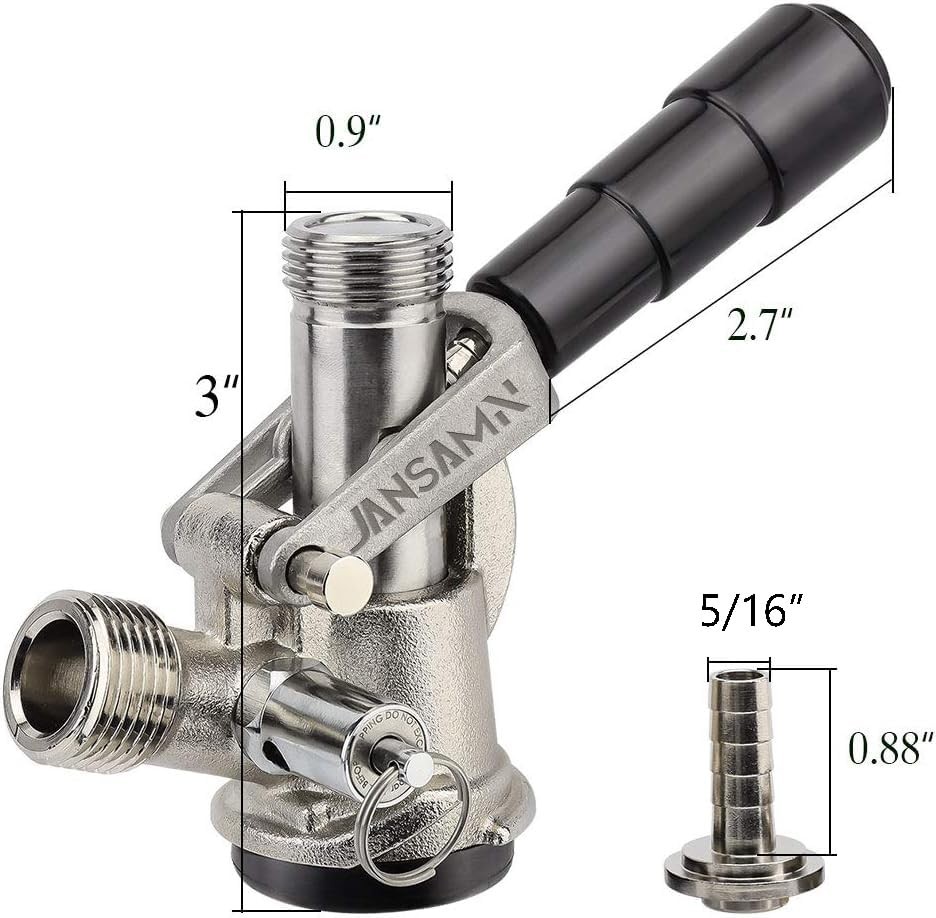 Keg Coupler, Sankey D Tap with 304 Stainless Steel Probe, Black | eBay