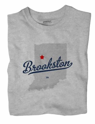 Brookston Indiana IN Ind T-Shirt MAP | eBay