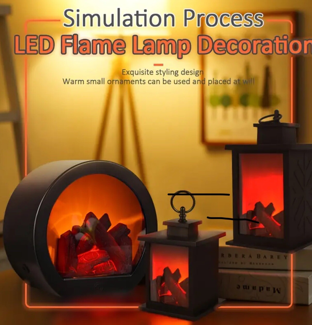 Lámpara LED,Llama De Fuego Simulación Chimenea . Decoración De La Casa ...