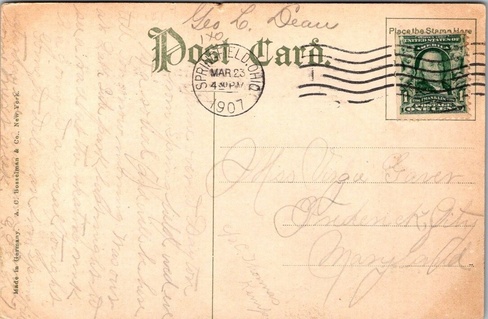 Postcard Masonic Home Springfield Ohio 1907 | eBay