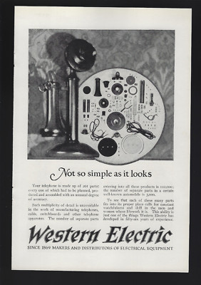 1925 Western Electric Not As Simple As It Looks Telephone 201 Parts ...
