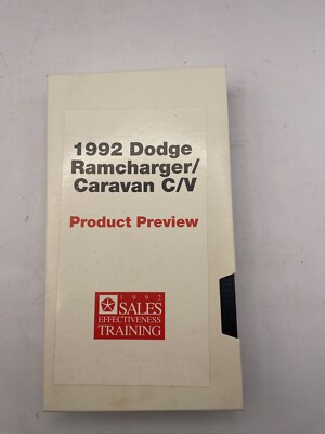 Rare 1992 Dodge Ramcharger Caravan C/V Product Preview VHS For ...