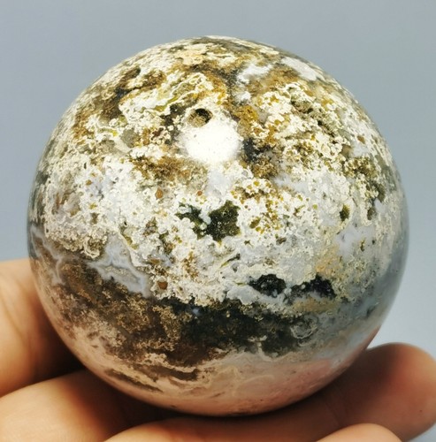 Collection ! Raw NATURAL OCEAN JASPER Geode QUARTZ CRYSTAL Sphere Ball ...
