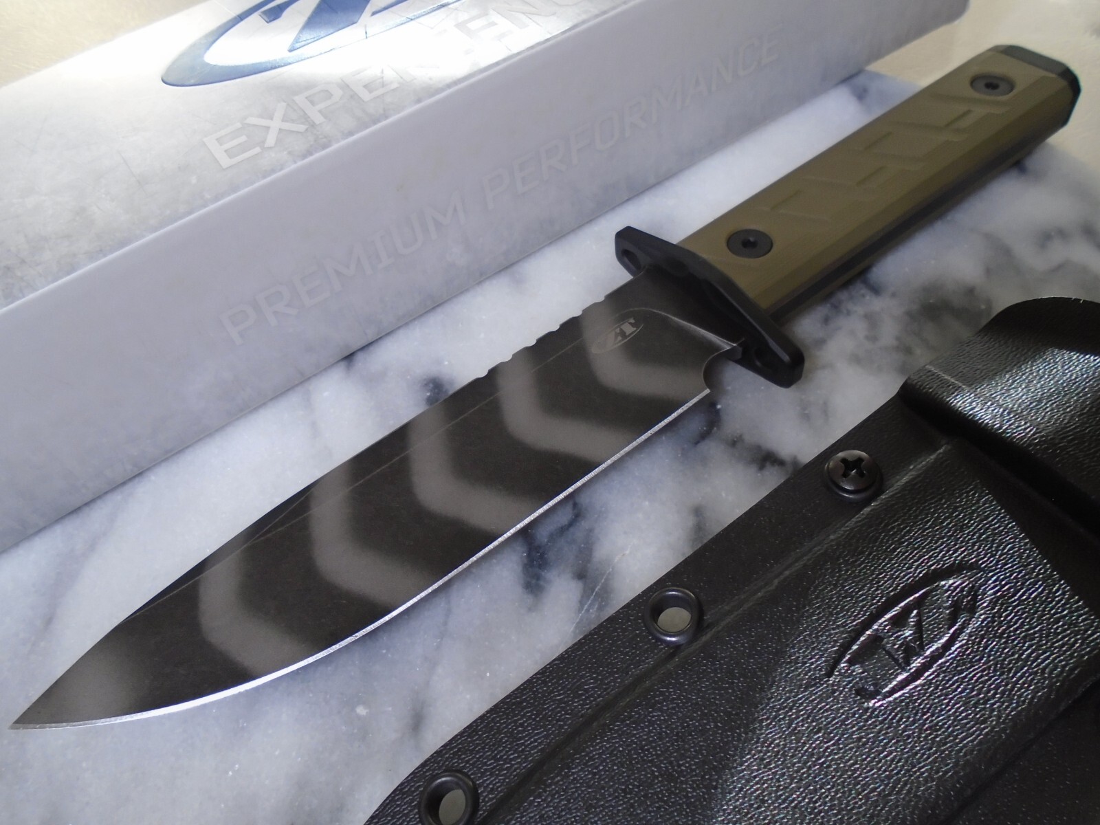 Zero Tolerance Tiger Stripe Fixed Blade Combat Knife Full Tang CPM 3V ...