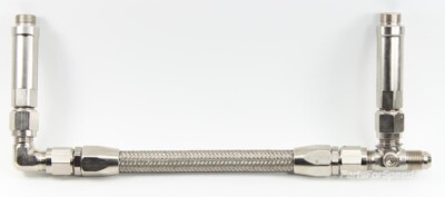 Barry Grant Demon Carb Braided Dual Fuel Line -6 AN Silver Made in the ...