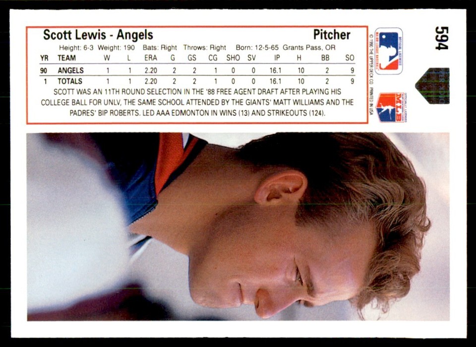 1991 Upper Deck Scott Lewis Baseball Cards #594 | eBay