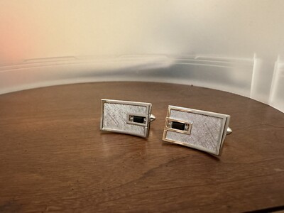 Vintage SWANK Silver Tone Cufflinks | eBay