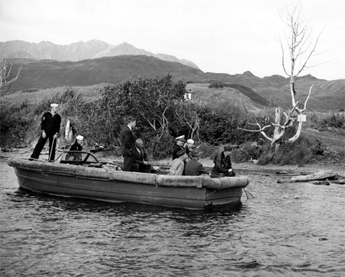 Franklin Roosevelt and Party Fishing Buskin Lake, Alaska, August 7 ...