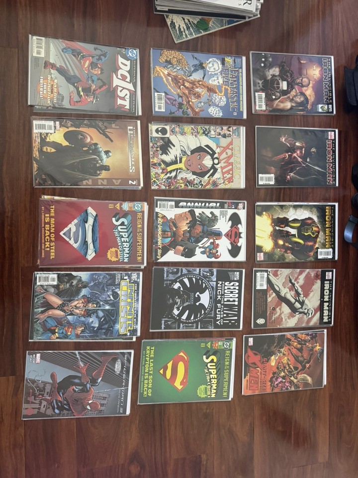 Comic Books Bundle 50 Lot Mix DC Comics Marvel Modern Vintage Spiderman ...