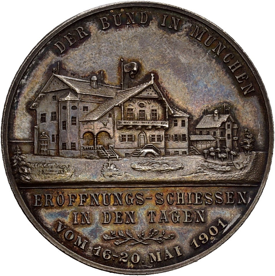 Künker: Bayern Ag-Medaille 1901 Eröffnung der neuen Schießstätte in ...