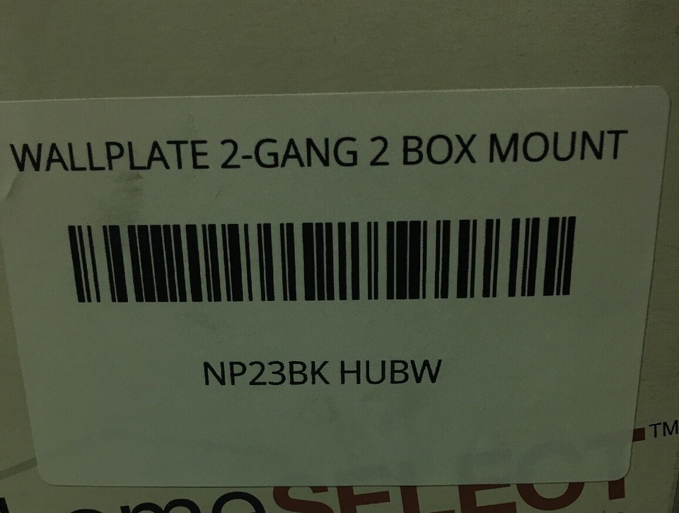 NP23BK HUBW WALLPLATE 2-GANG 2 BOX MOUNT BLANK BLACK | eBay