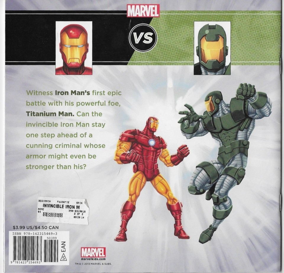 A Marvel Super Hero vs. Book: Iron Man vs. Titanium Man by Disney Book ...