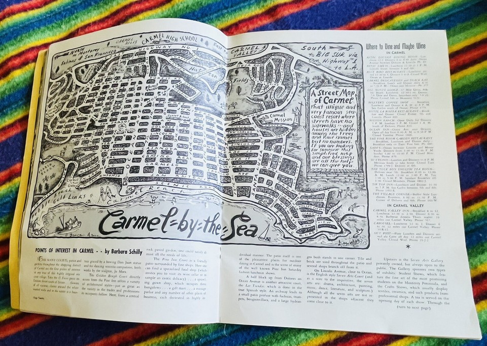 Rare 1948 ‘The Story of Carmel’ California 1st Ed w/Cartoon Map by ...